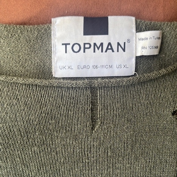 Topman | Shirts | Mens Topman Distressed Sweater | Poshmark